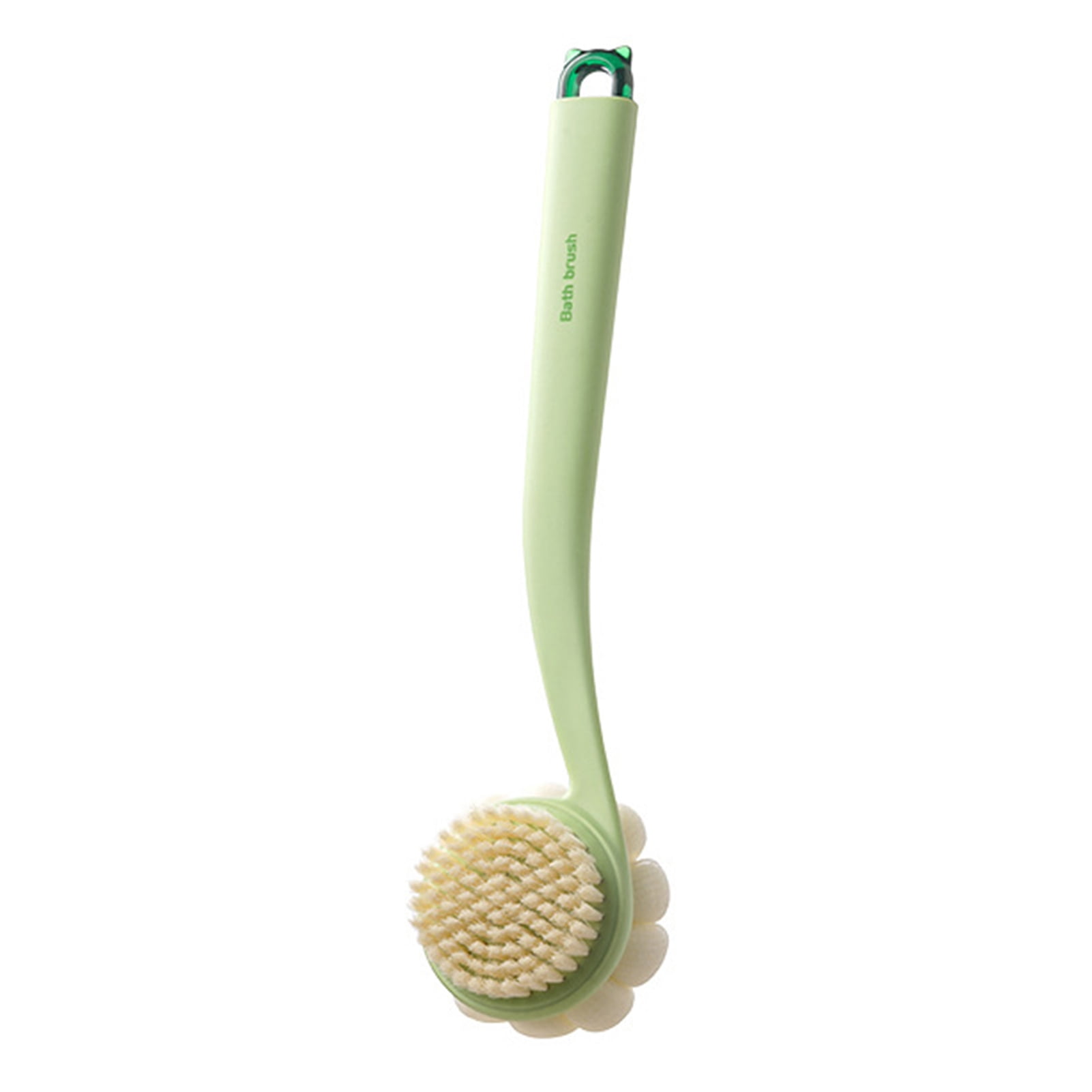 Bath Scrub Brush with Extended Anti-Slip Handle Double-Sided Back Rub ...