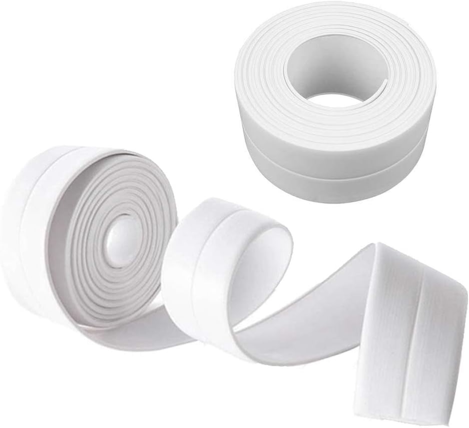Bath Sealant Strip, 2 Rolls 1.5inch x 10.5 feet White Self Adhesive ...