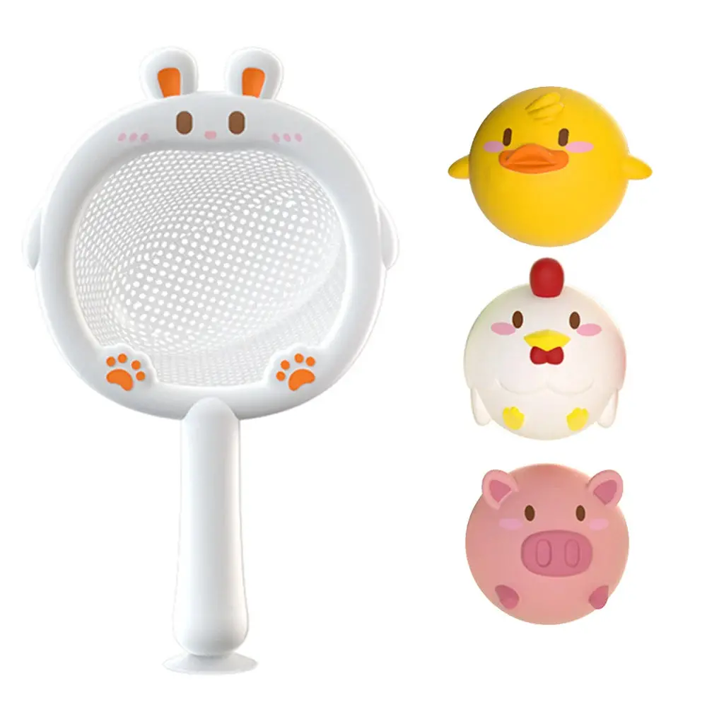 Bath Set toy with light fishing net and animals - set A Rabbit ...
