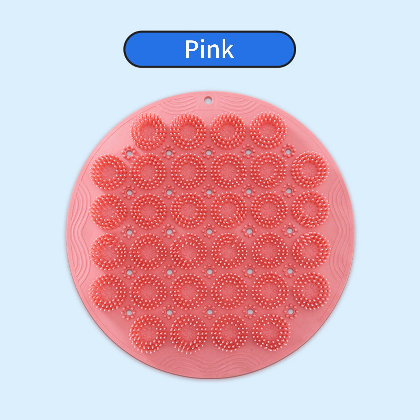 Bath & Shower Back Scrubber Pad | Round Exfoliating Massage Tool for ...