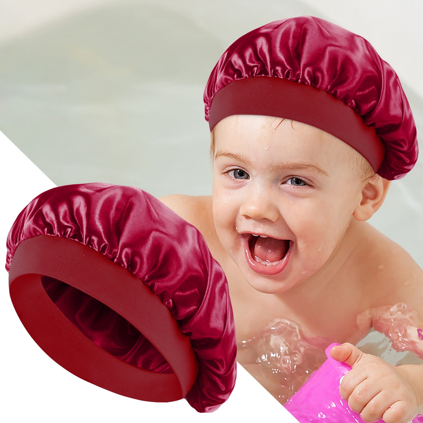 Bath Shower Caps for Baby Reusable Waterproof Women Shower Caps ...