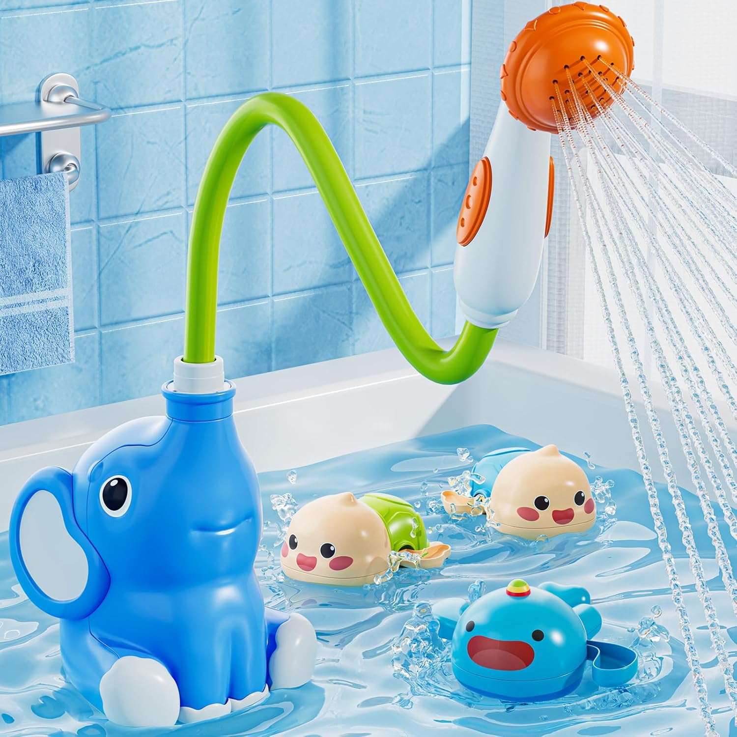 Bath Shower Head Toys for Kids Ages 1-3, Bath Toys for Infants with ...