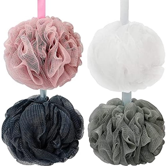 Bath Shower Loofah Sponge 60g Bath Mesh Pouf Shower Ball Body Scrubber ...