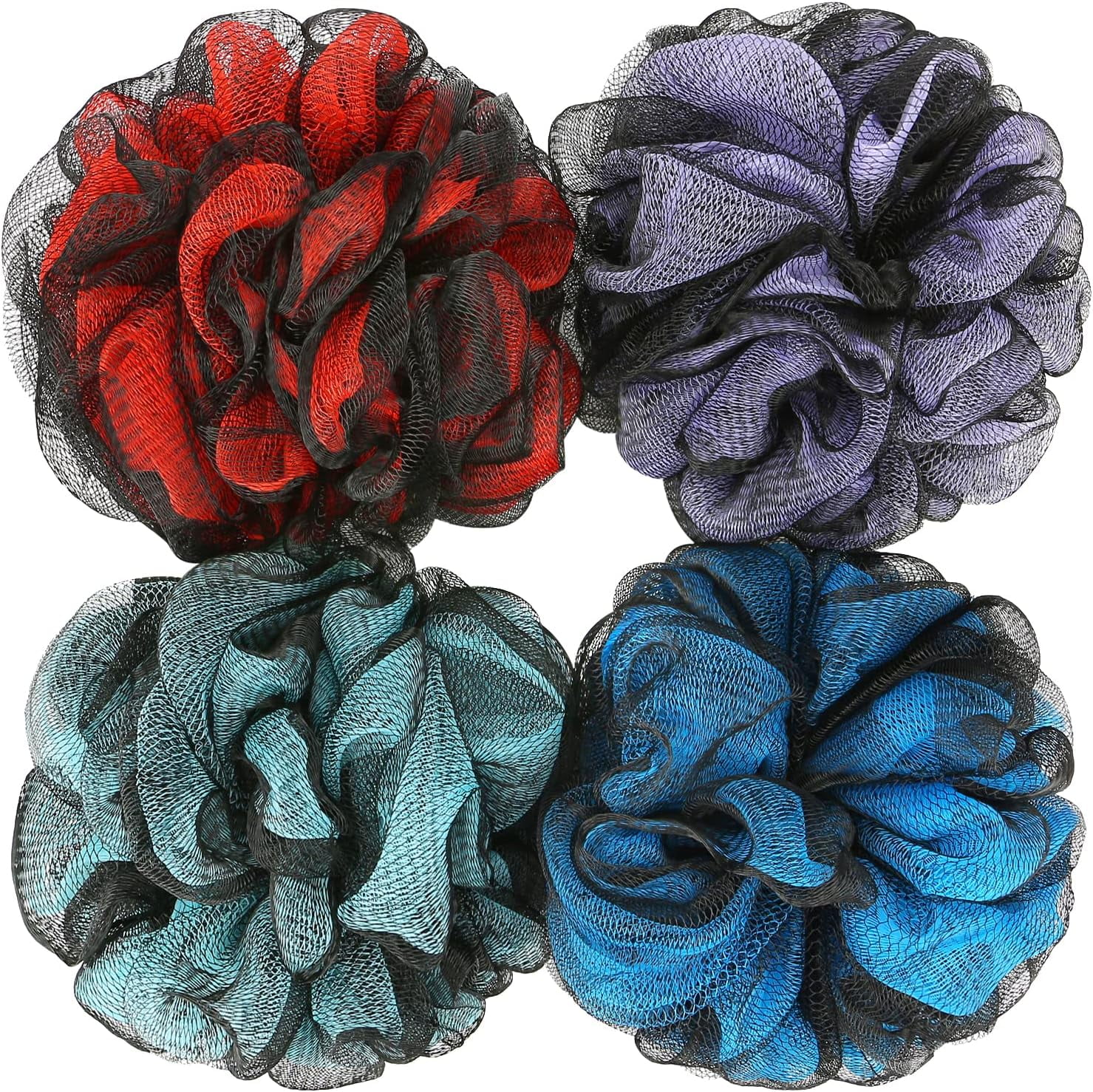 Bath Shower Loofah Sponge 75g Bath Mesh Pouf Shower Ball Body Scrubber ...