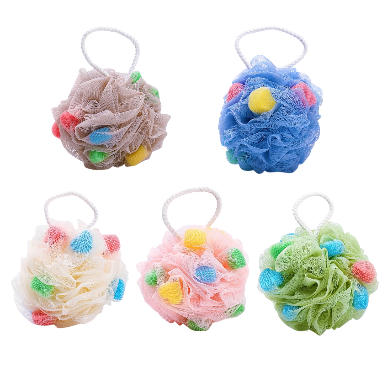Bath Shower Loofah Sponge Shower Pouf Exfoliating Mesh Sponge Soft ...