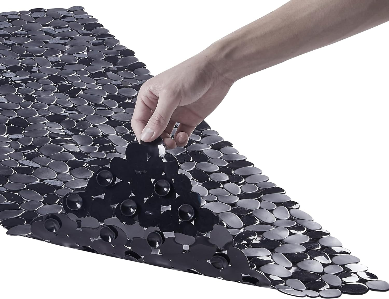 Bath Shower Mat Non Slip: Extra Large Pebble Bathtub mat for Families ...