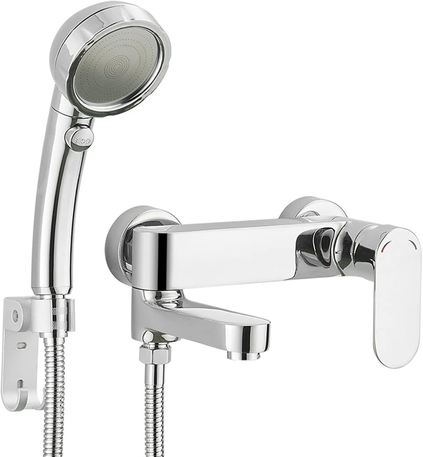 Bath Shower Mixer Faucet Swivel Brass Hot and Cold Bathroom Tub Shower ...