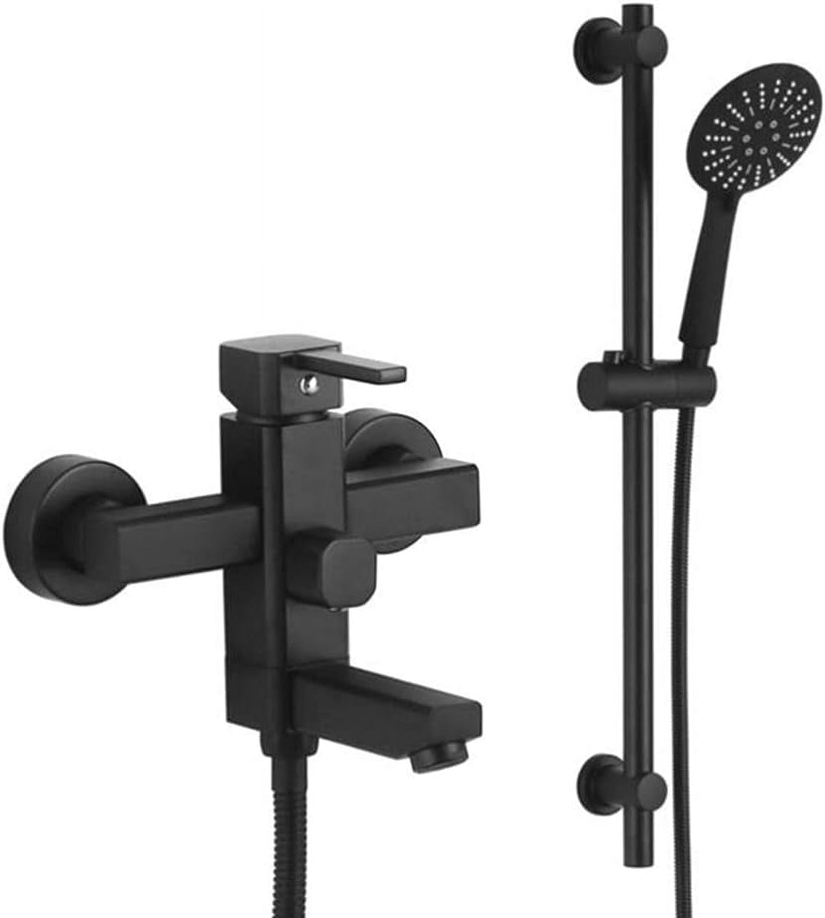 Bath Shower Mixer faucet with Rising Rod Brass Hot and Cold Multiple ...