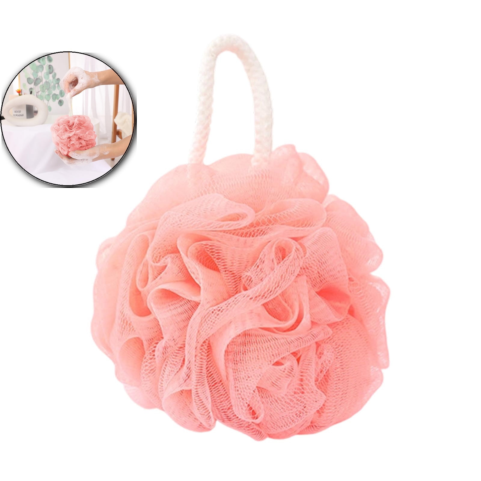 Bath Shower Sponge Loofah, High-Density Mesh Pouf Bath Ball, Shower ...