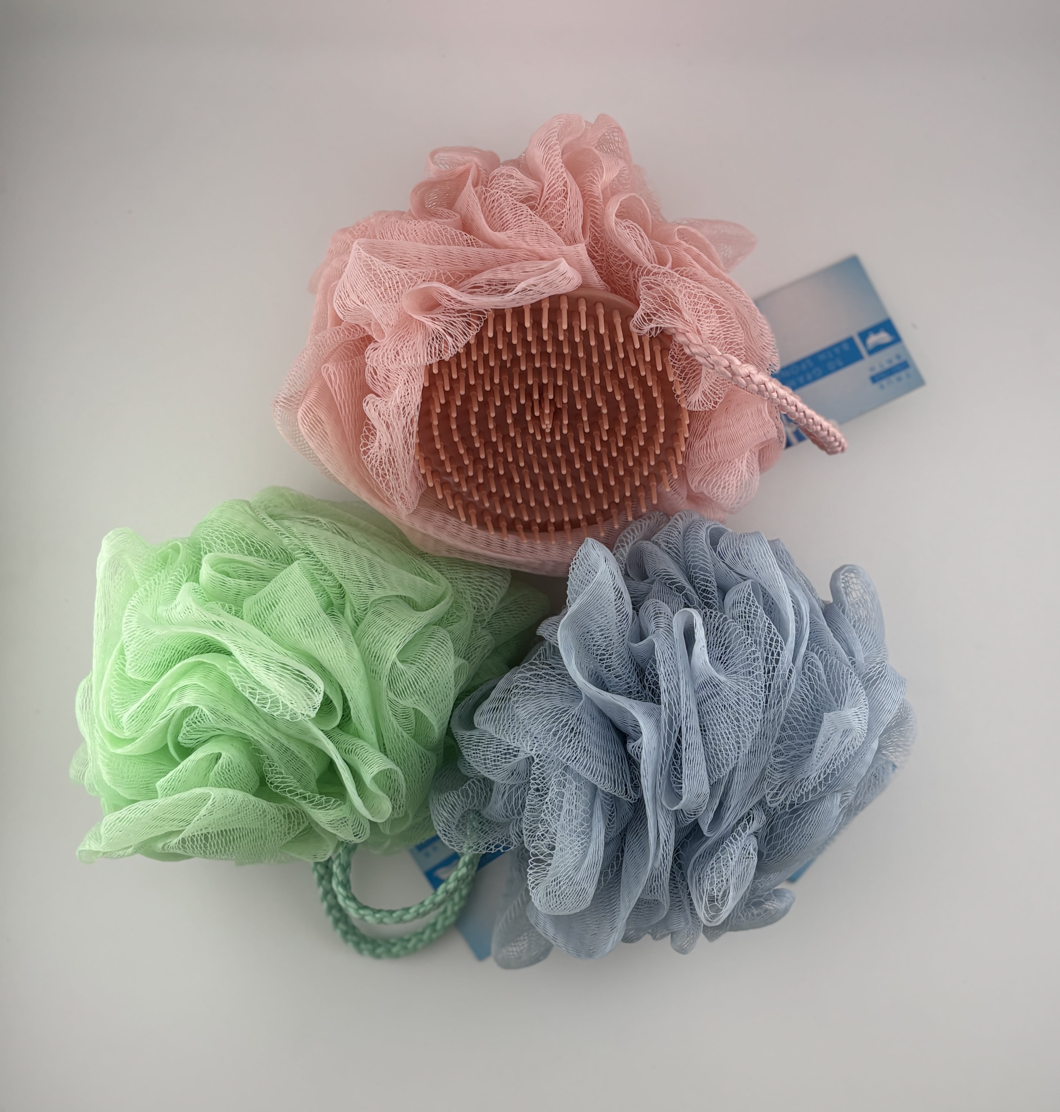 Bath Shower Travel Soft Nylon Loofah Sponge Pouf Body Scrubber ...