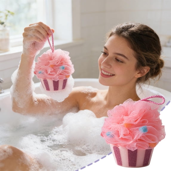 Bath Sponge Ball, 5.5x5.5x5.9in Summer Swimming Pool Ice Cream Cake ...
