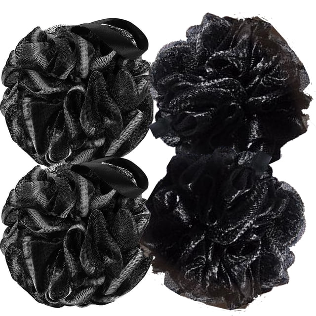 Bath Sponge Ball 60g Shower Loofahs Exfoliating for Women/Men, Set of 4 ...