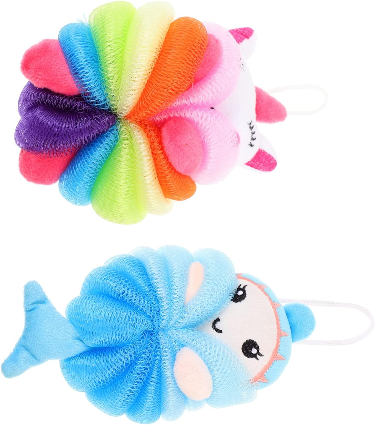 Bath Sponge Kids Bath Sponge 2Pcs Animal Cartoon Loofah for Kids, Cute ...