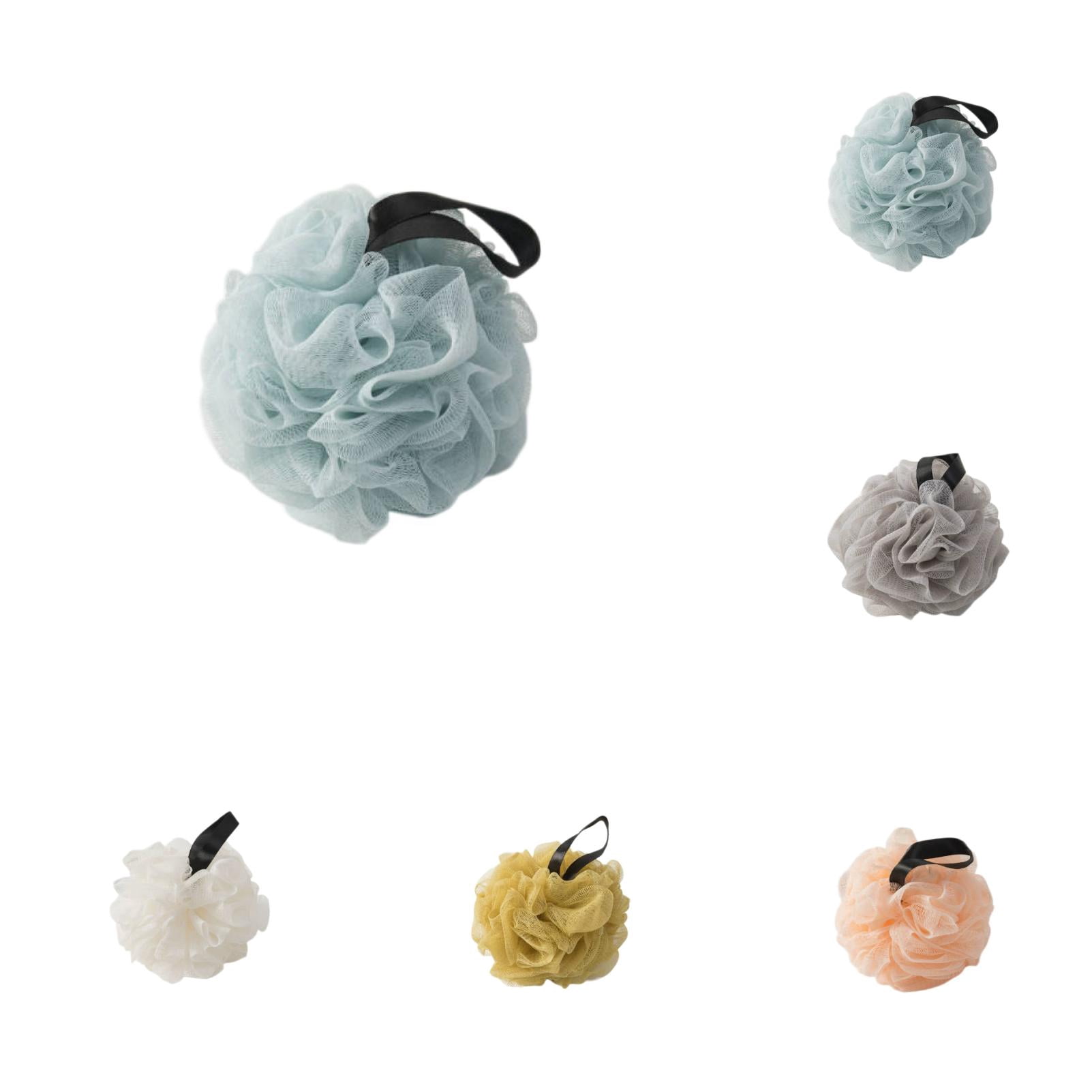 Bath Sponge, Soft Netting Shower Poufs for Gentle Exfoliating and Daily ...