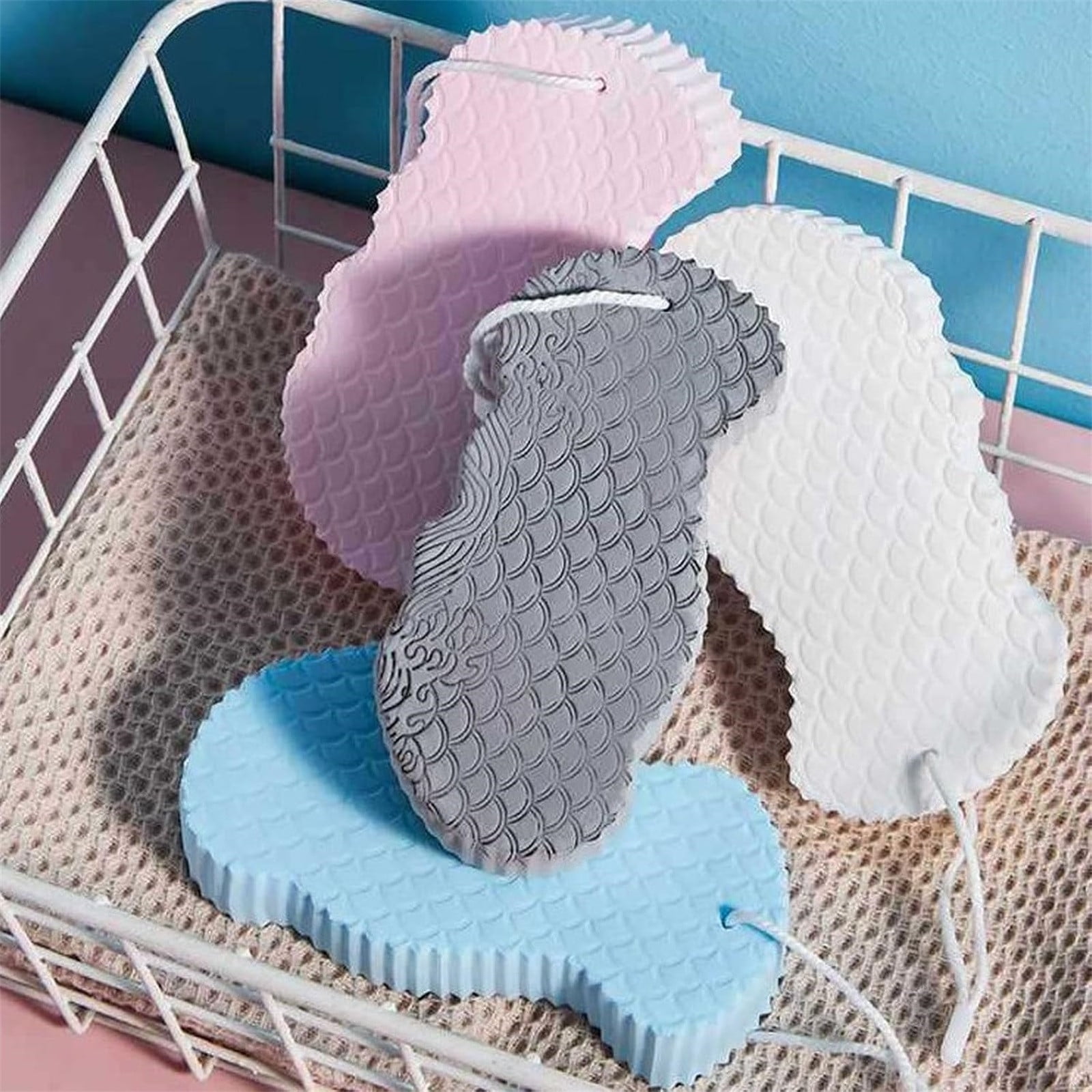 Bath Sponge Super Soft Exfoliating Bath Sponge Reusable PVA Body ...