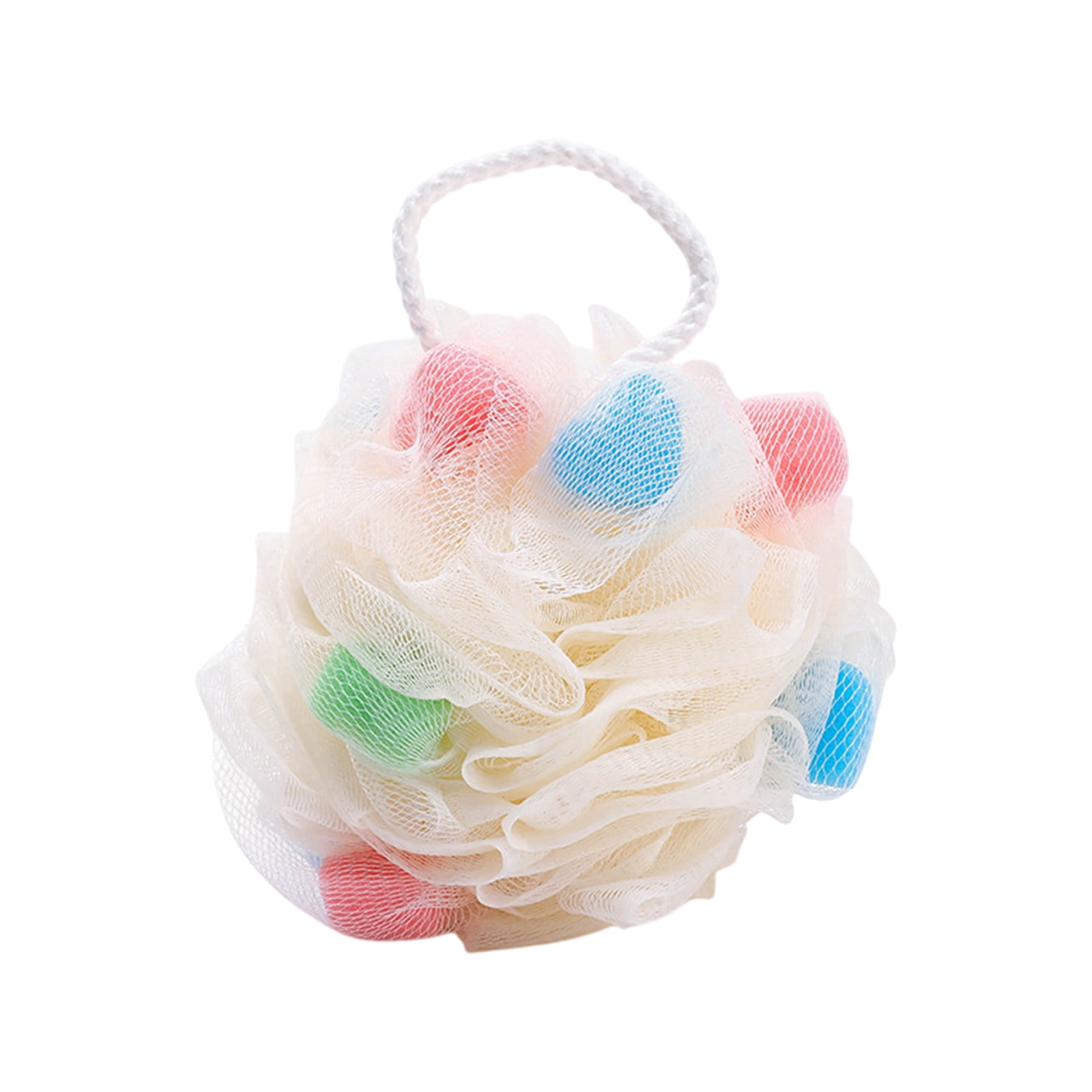 Bath Sponge White Color Shower Ball Foam Bath Towel Exfoliating Body ...