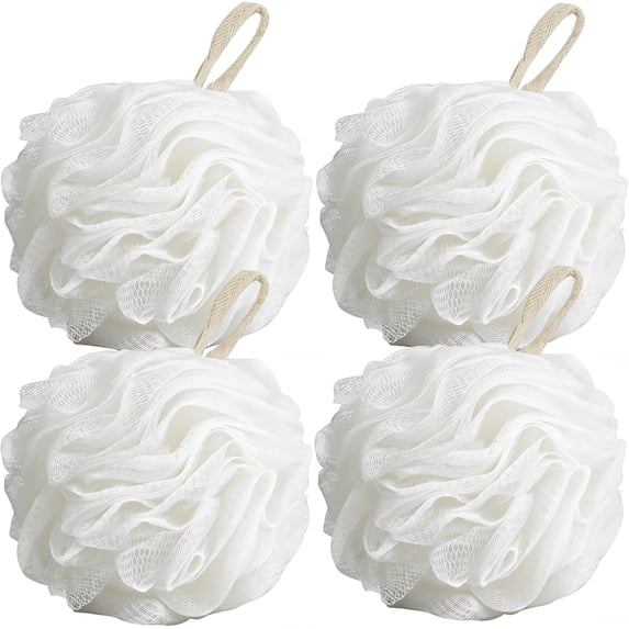 Bath Sponges Loofahs 70g Large Size White 4 Pack,Shower Sponge ...