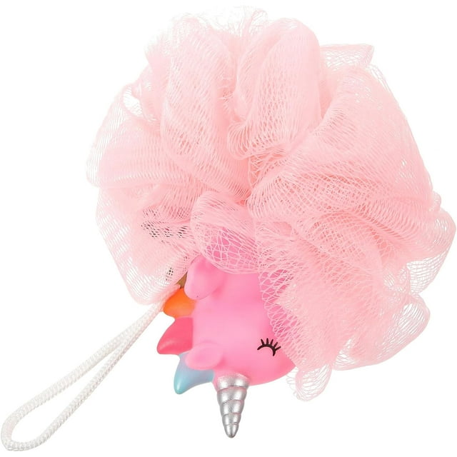 Bath Sponges Unicorn Bath Loofahs Bath Pouf Mesh Animal Pink Cartoon ...