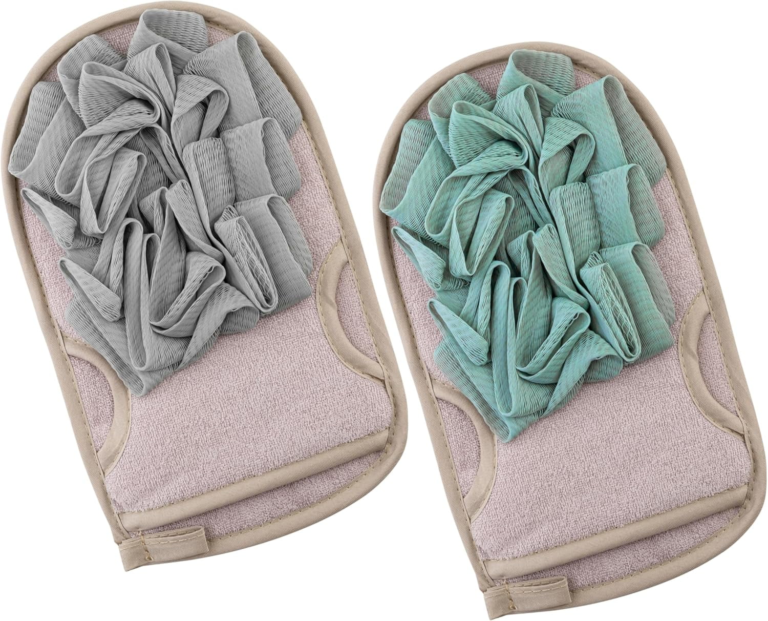Bath Sponges for Shower Women & Men - Double-Sided Shower/Bath Puffs ...