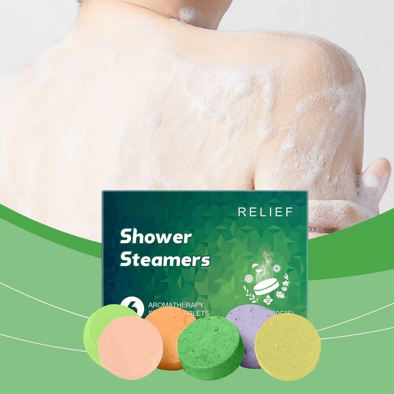 Bath Steam Aromatherapy Tablets Gentle Skin Cleanser Enjoy Bath Stay ...