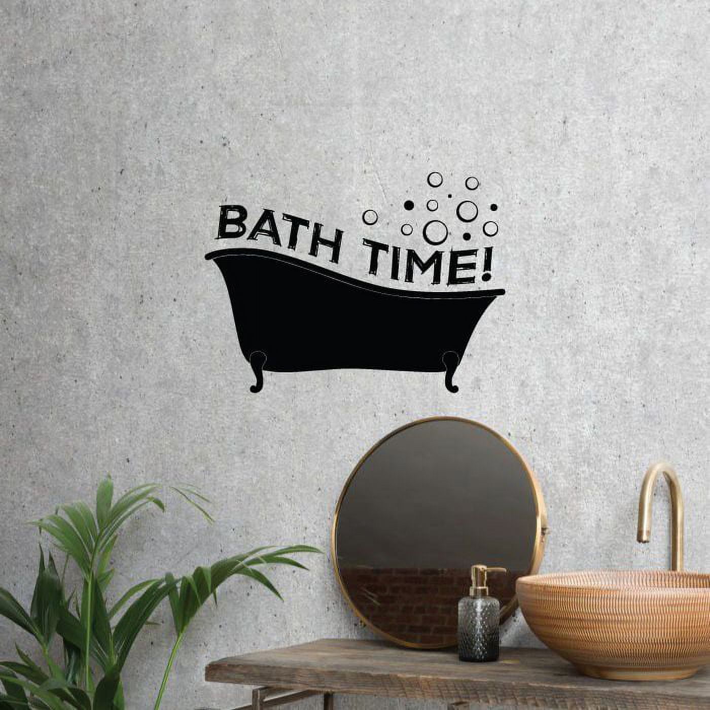 Bath Time! - Bathroom Quote Vinyl Wall Art Sticker Decal Home Bathtub ...