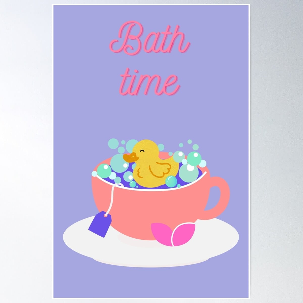 Bath Time Poster Wall Art, Modern Wall Decor For Living Room Bedroom, 8x12 UNFRAMED - Walmart.com