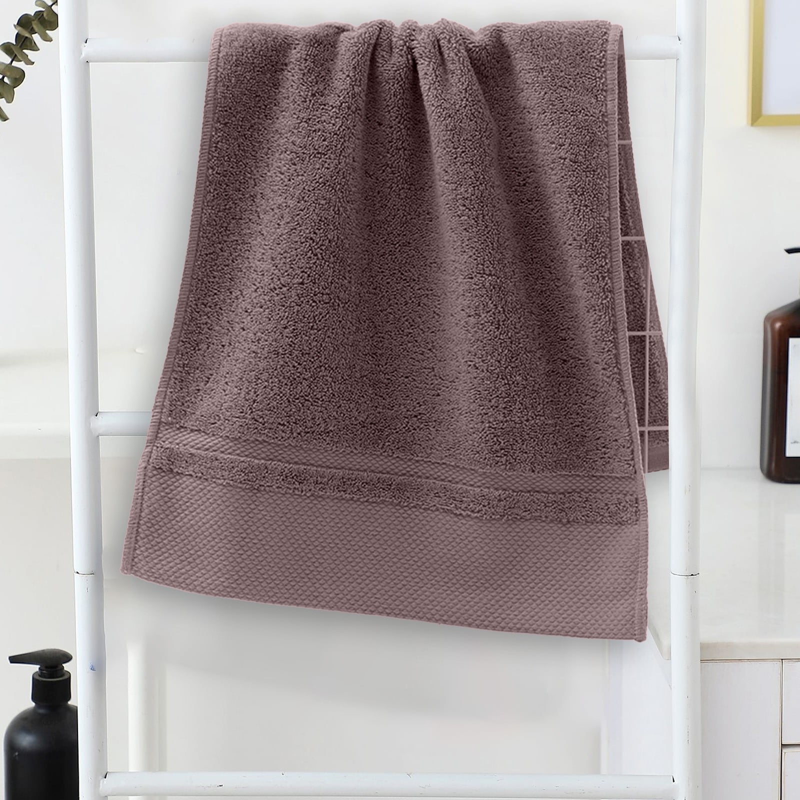 Bath Towel 29x13in Solid Color Thickened Hand and Face Towel 100 ...