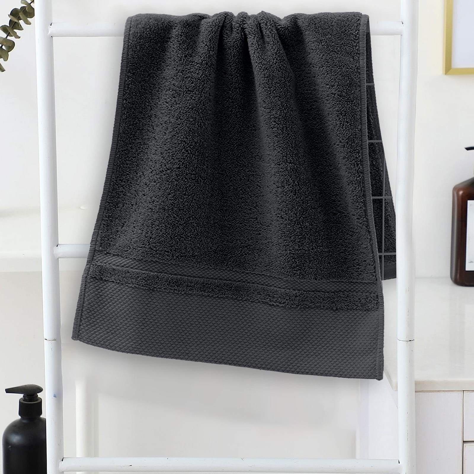 Bath Towel 29x13in Solid Color Thickened Hand and Face Towel 100 ...