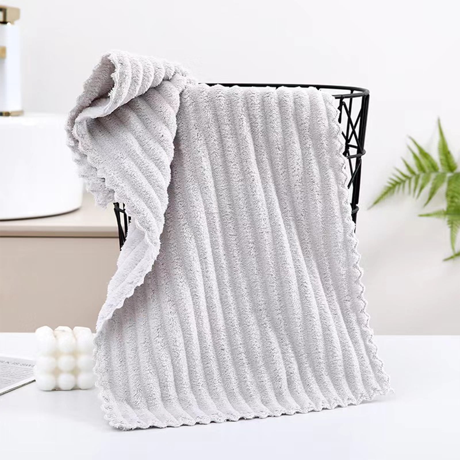 Bath Towel under $5! Yannianjz Striped Towel, Household Absorbent Thick ...