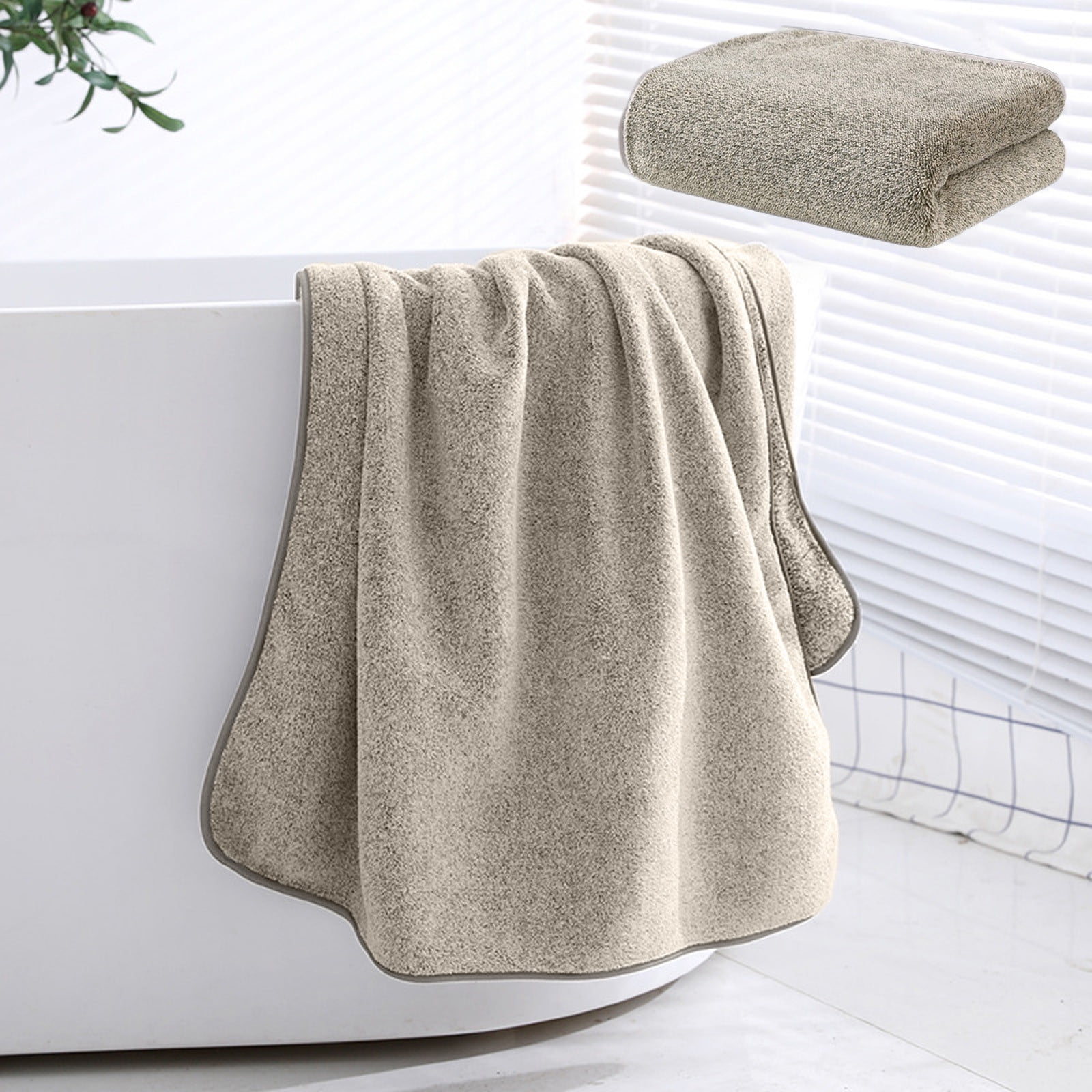 Bath Towel Under $5 ! Yrmaups Highly Absorbent Soft Linen Towel Set For Adults Bathroom Shower ...