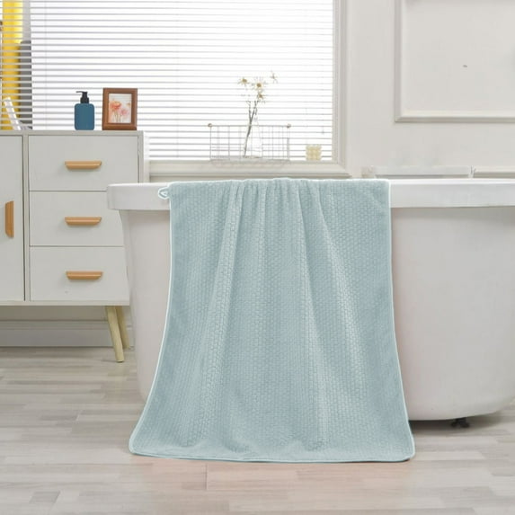 Bath Towel, 55 x 27 Inch, Thick Soft Absorbent Striped Beach Towel, 1 ...