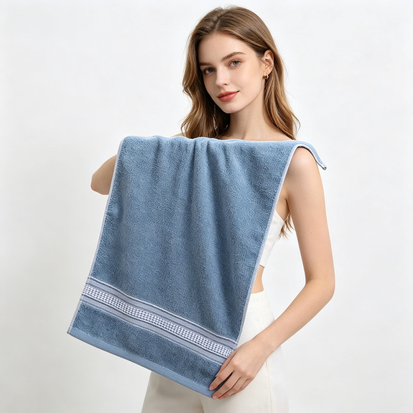 Bath Towel For Adults, Thick Absorbent Quick Dry Face And Body Towel ...