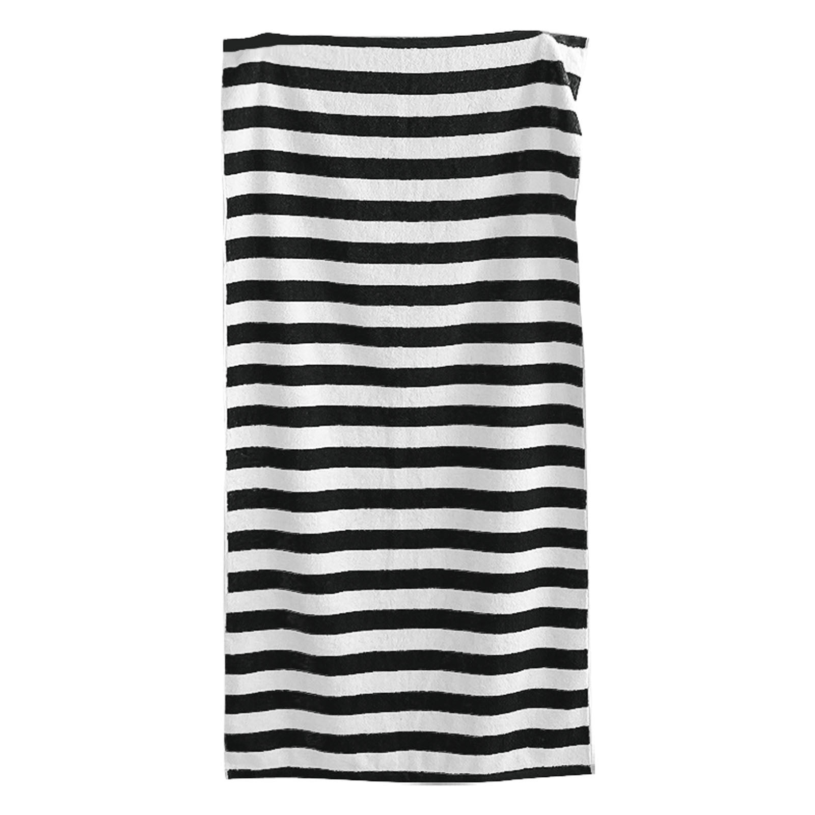 Bath Towel Classic Striped Shawl-Style Beach Bath Towel for Home and ...