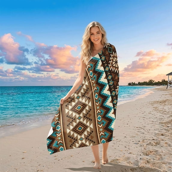 This Bath Towel Features a Geometric Design And Is Made from Ultra-Fine ...