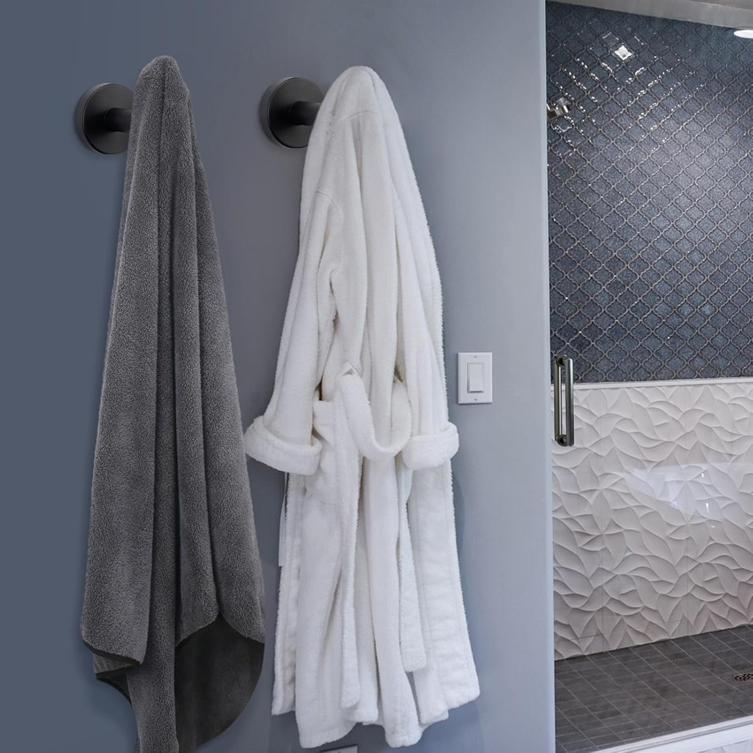 Bath Towel Hooks - SUS 304 Stainless Steel Robe Hook Holder, Heavy Duty ...