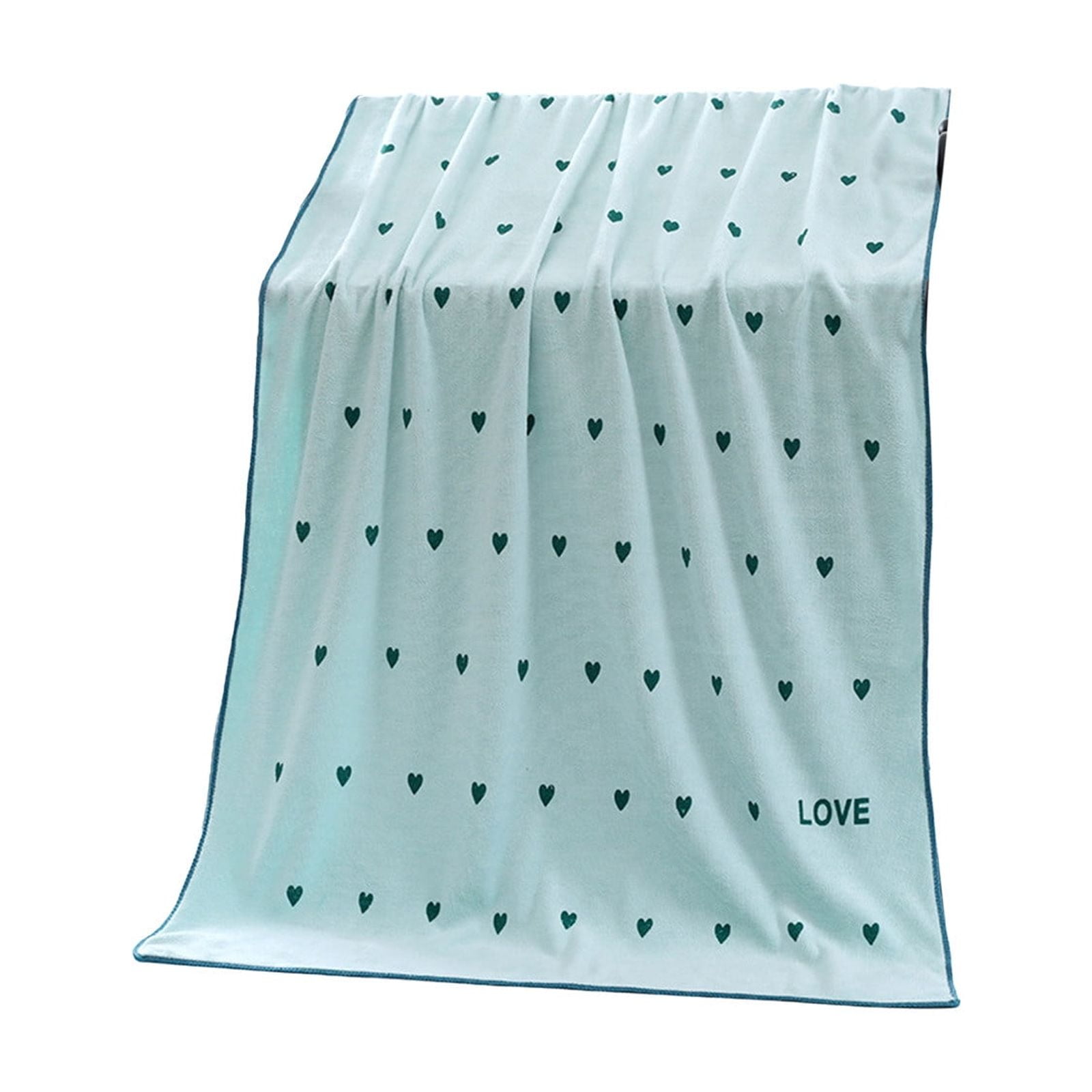 Bath Towel Large Beach Towel Soft Absorbent Quick Dry Towel with Heart ...