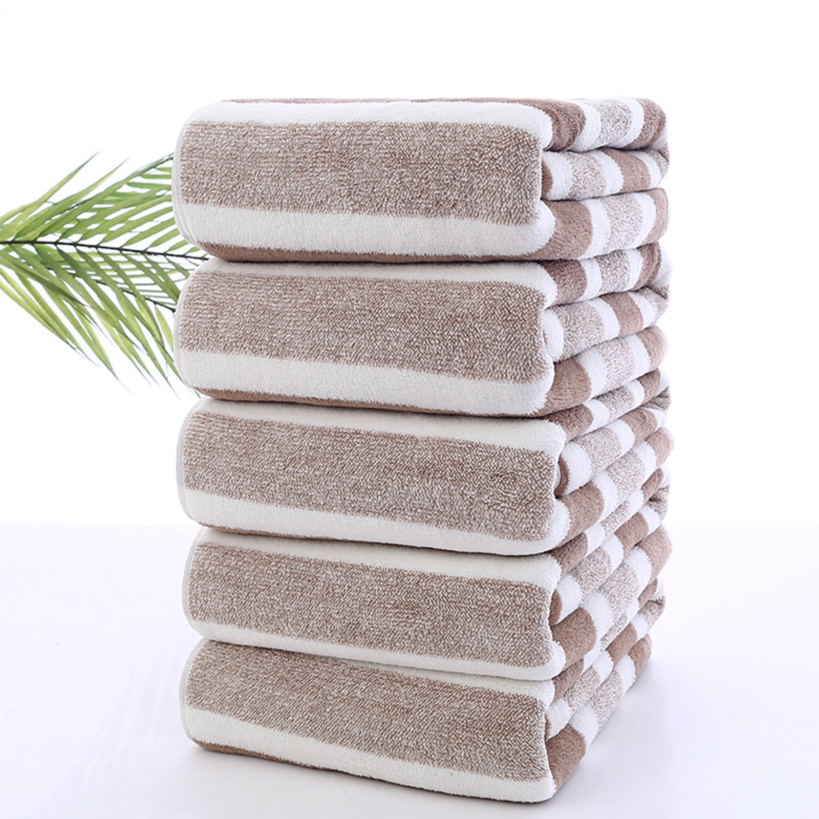 Bath Towel Set 5PCS,Velvet TowelsOversized Polyester Fast-Drying Soft ...
