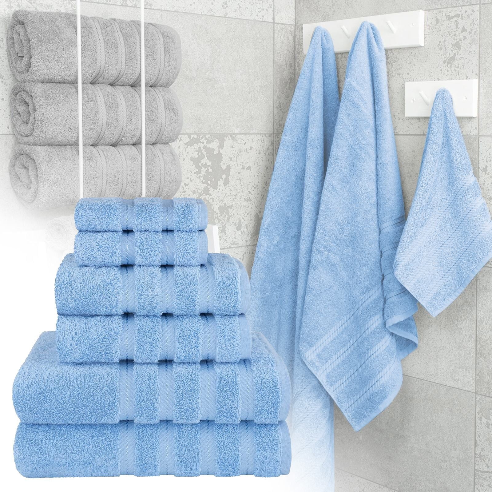 Bath Towel Set Cozival 6-Piece Luxury Bath Towel Set - High Absorbency ...