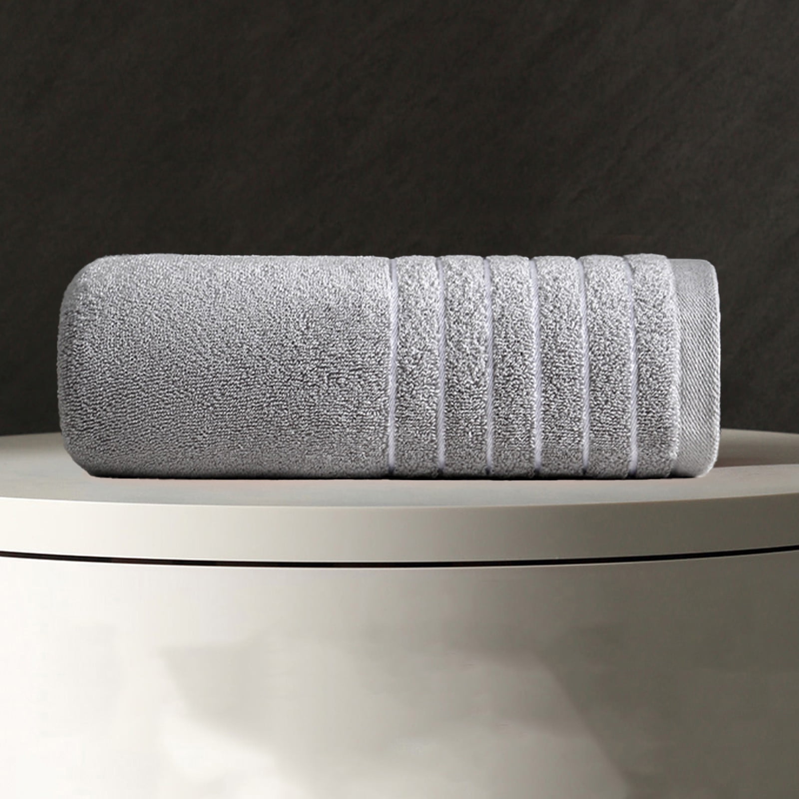 Bath Towel Set for Spa Bathroom, Thick Soft Absorbent Gray Towels, Home ...
