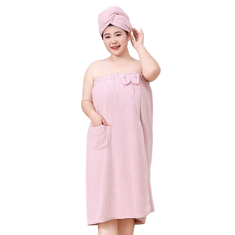 Bath Towel Wrap Women - Adjustable Soft Microfiber Shower After Body ...