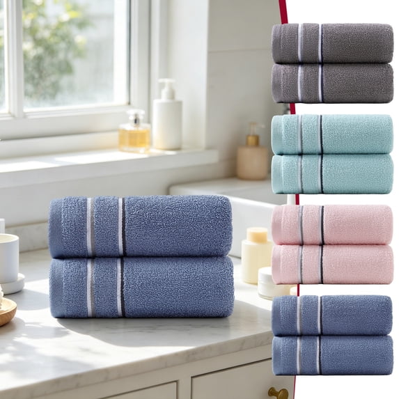 Bath Towels 13.8x29.5in Soft Fleece Absorbent Quick Dry Microfiber Face ...