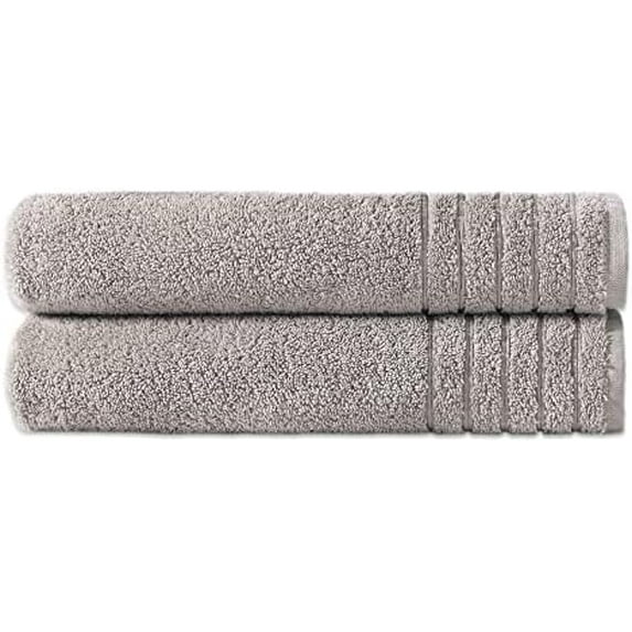 Bath Towels - 2 Pack Super Zero Twist Bath Towel Set -100% Cotton 30x54 ...