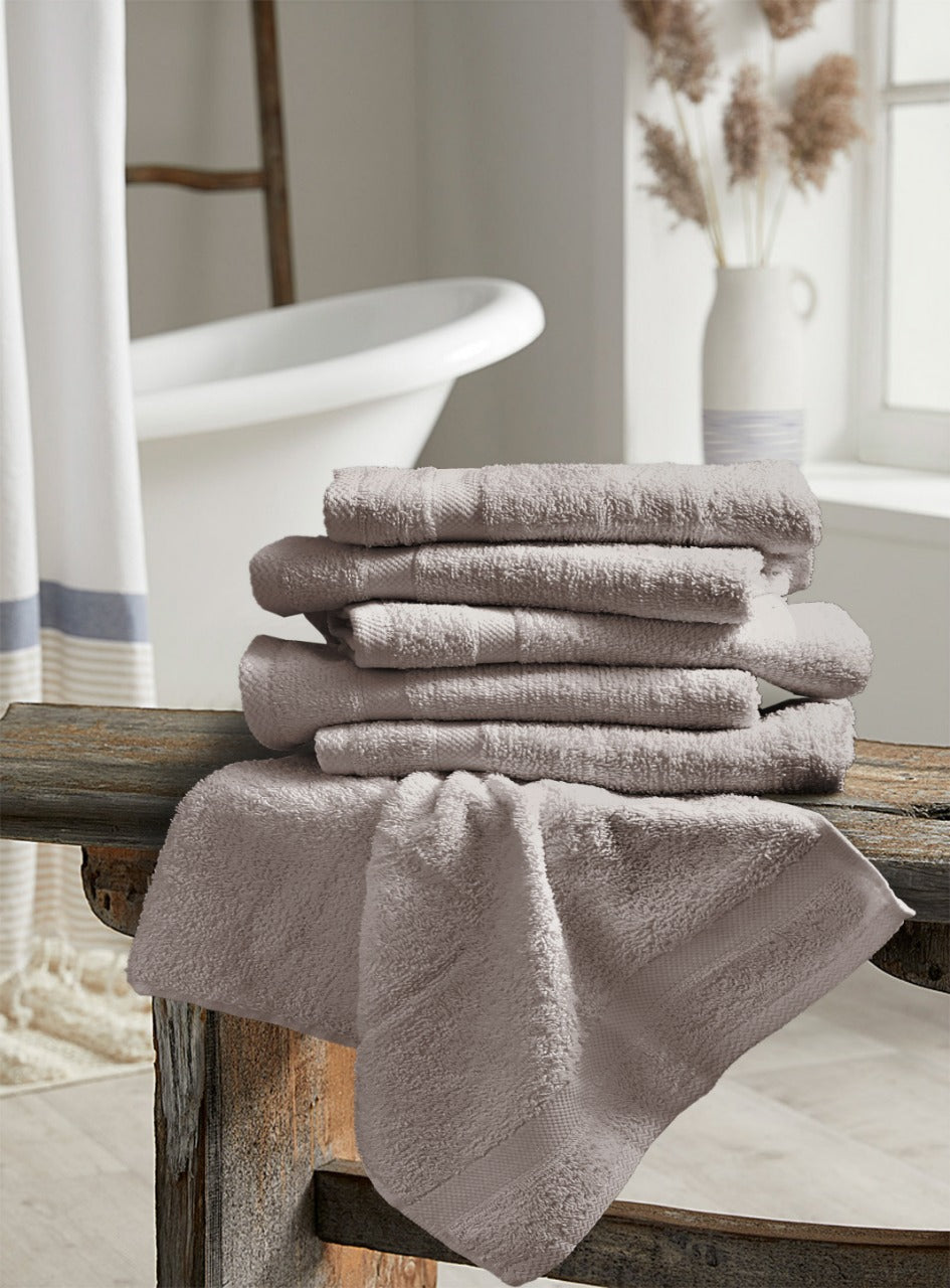 Bath Towels 22 x 44 inches, Set of 6 Ultra Soft 100% Combed Cotton ...