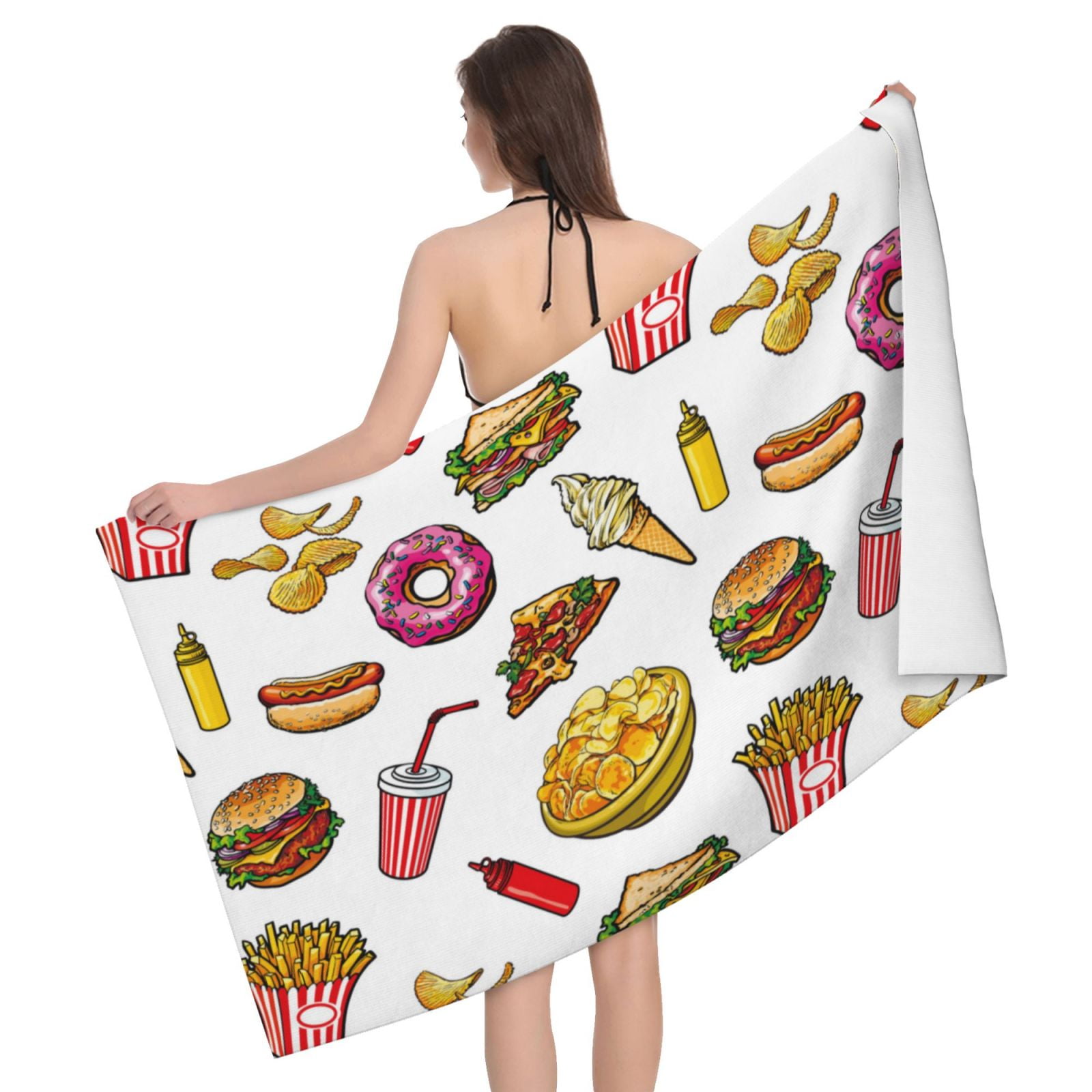 Bath Towels for Bathroom, Quick Dry Microfiber Towels for Body, Cute ...