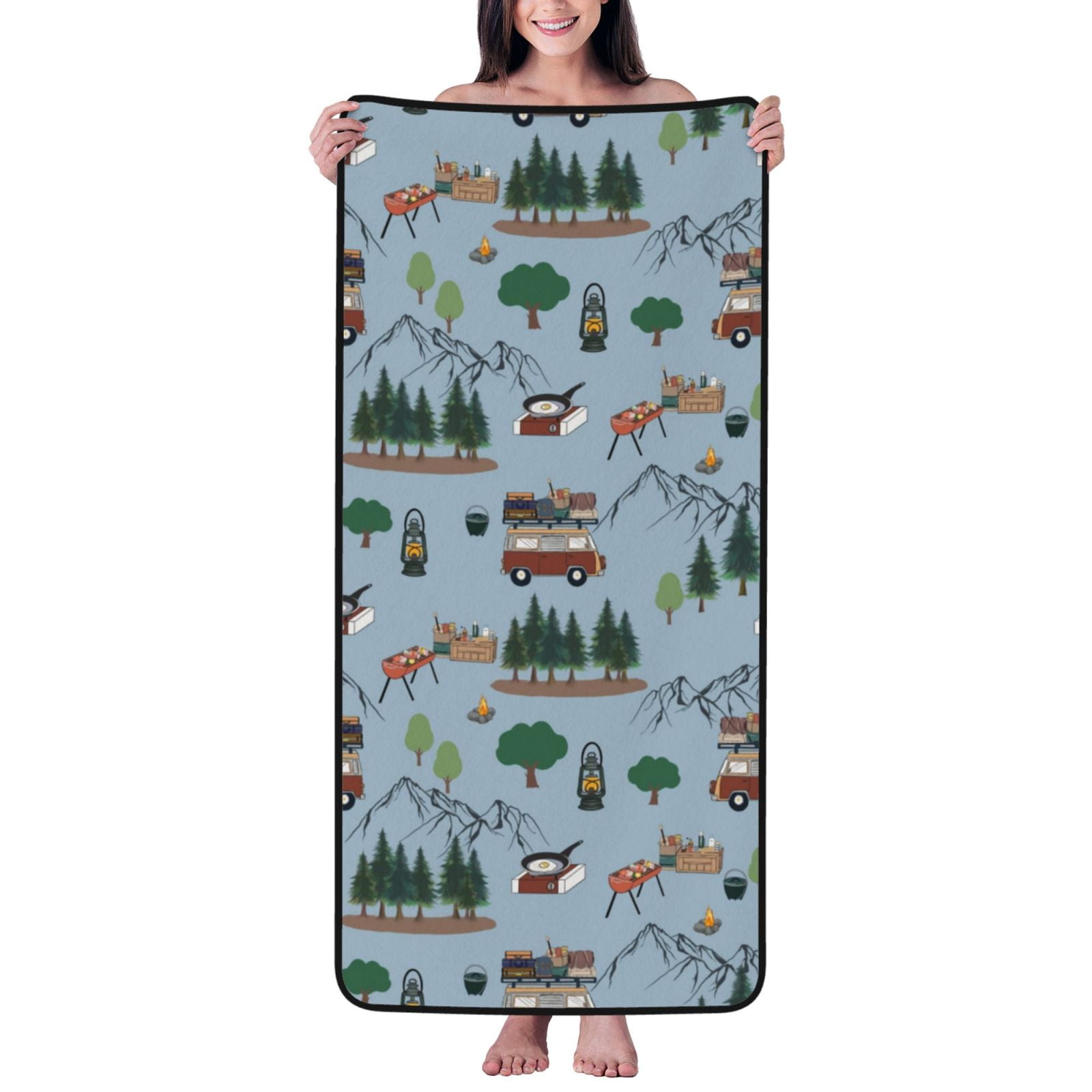 Bath Towels, Camping Caravan Highly Absorbent Towels for Bathroom ...