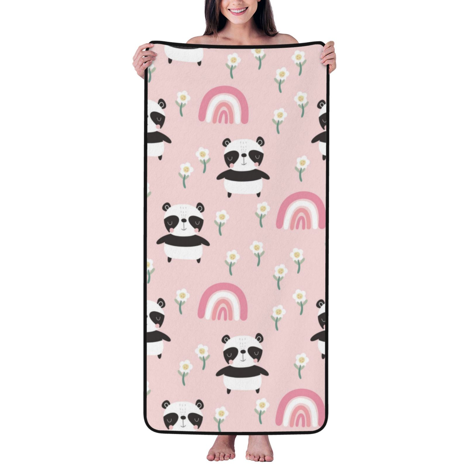 Bath Towels - Cute cartoon panda Soft Absorbent Towels for Bathroom ...