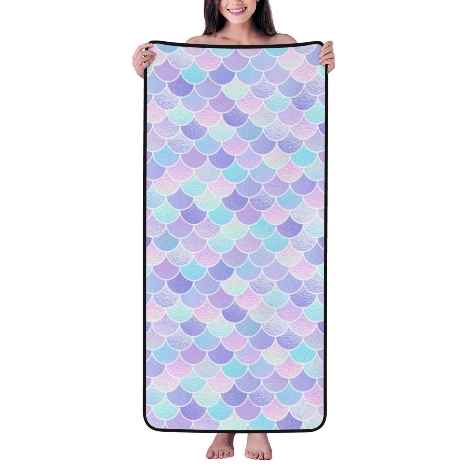 Bath Towels, Fish scales watercolor texture Highly Absorbent Towels for ...