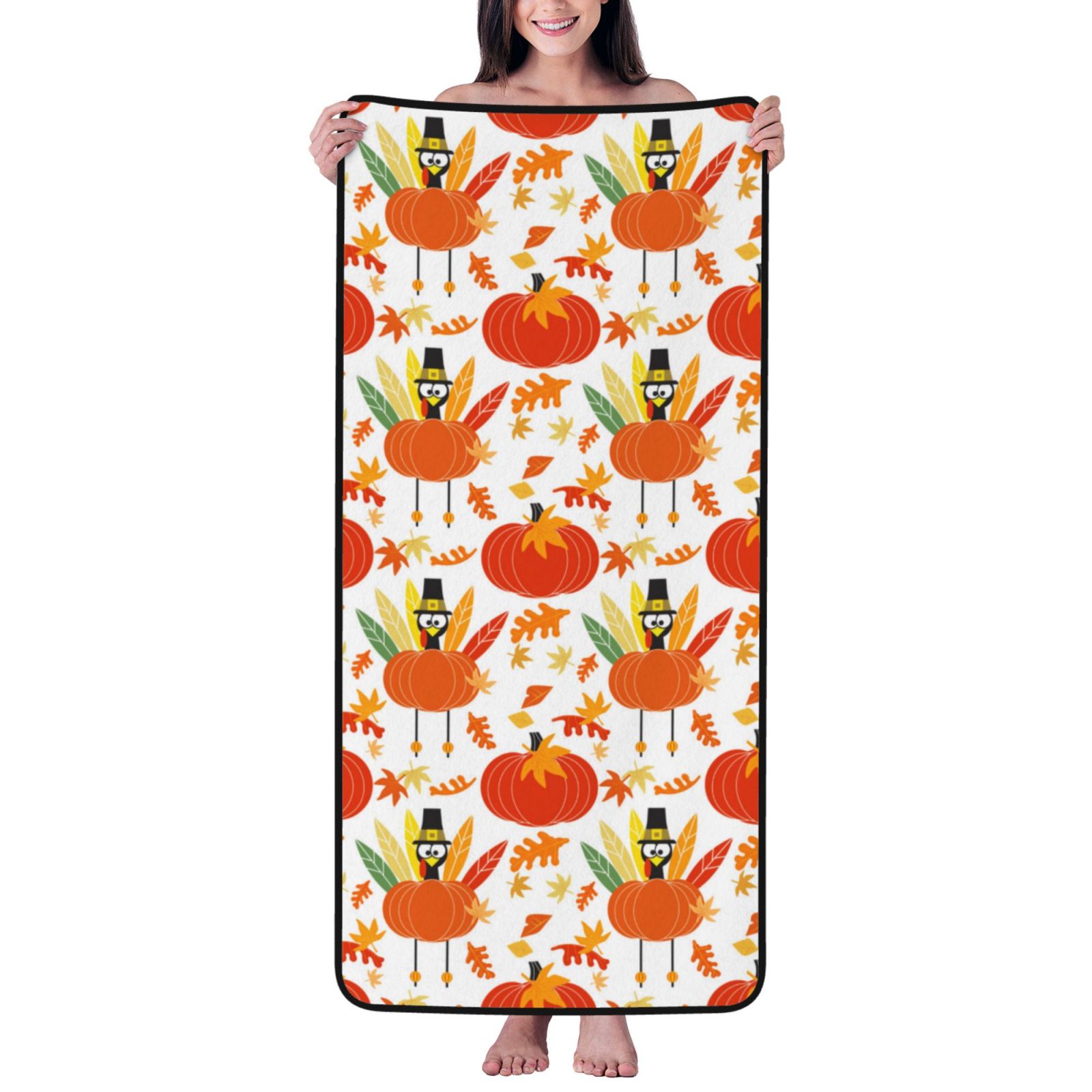 Bath Towels, Happy Thanksgiving Day1 Highly Absorbent Towels for ...