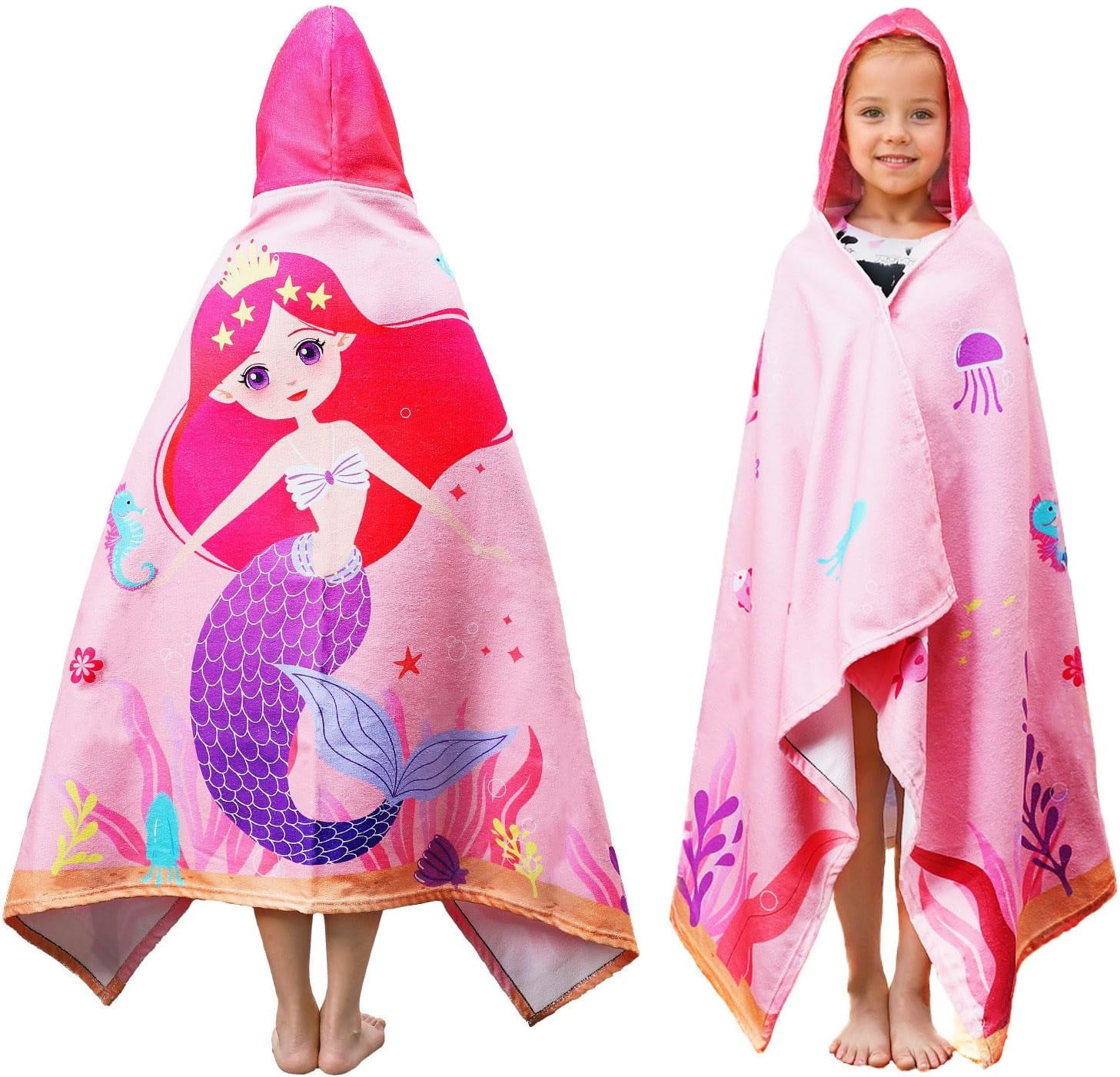 Customer reviews for Bath Towels for Kids Ages 4-8 Beach Towels Mermaid ...