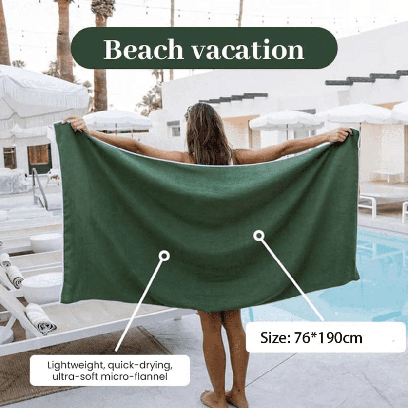Bath Towels Outdoor Magnetic Bath Towel, Oversized 30" X 75" Microfiber ...